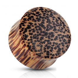 Orgánico plug de madera de color marrón